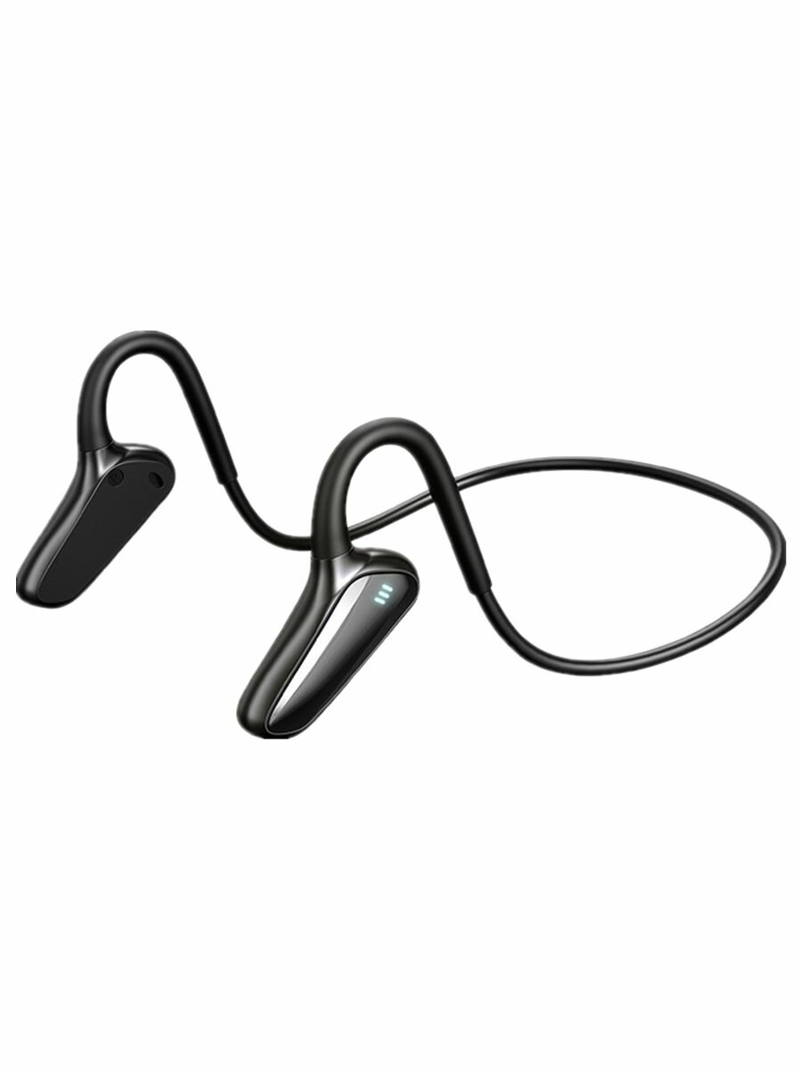 Наушники беспроводные с микрофоном, Bluetooth, microUSB, черный для звонков для музыки для компьютера