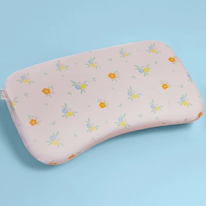 Детская подушка для шеи для малышей 1-3 лет, двусторонняя охлаждающая ткань из льна, 25x45x3 см