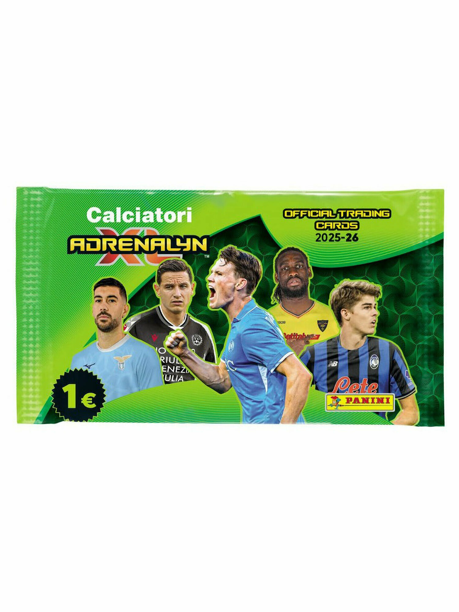Карточки коллекционные Panini Calciatori Adrenalyn XL 2025-26, бустер - 6 карточек, на английском