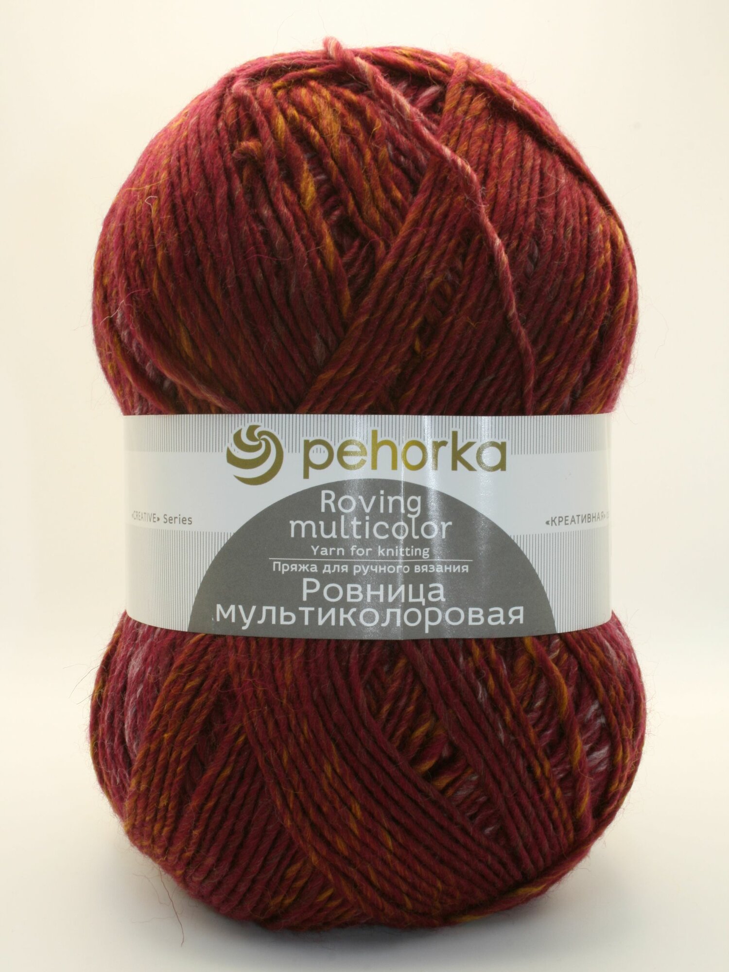 Пряжа Пехорка Ровница Мультиколоровая 1637 (5 мотков, 200г/400м) глинтвейн