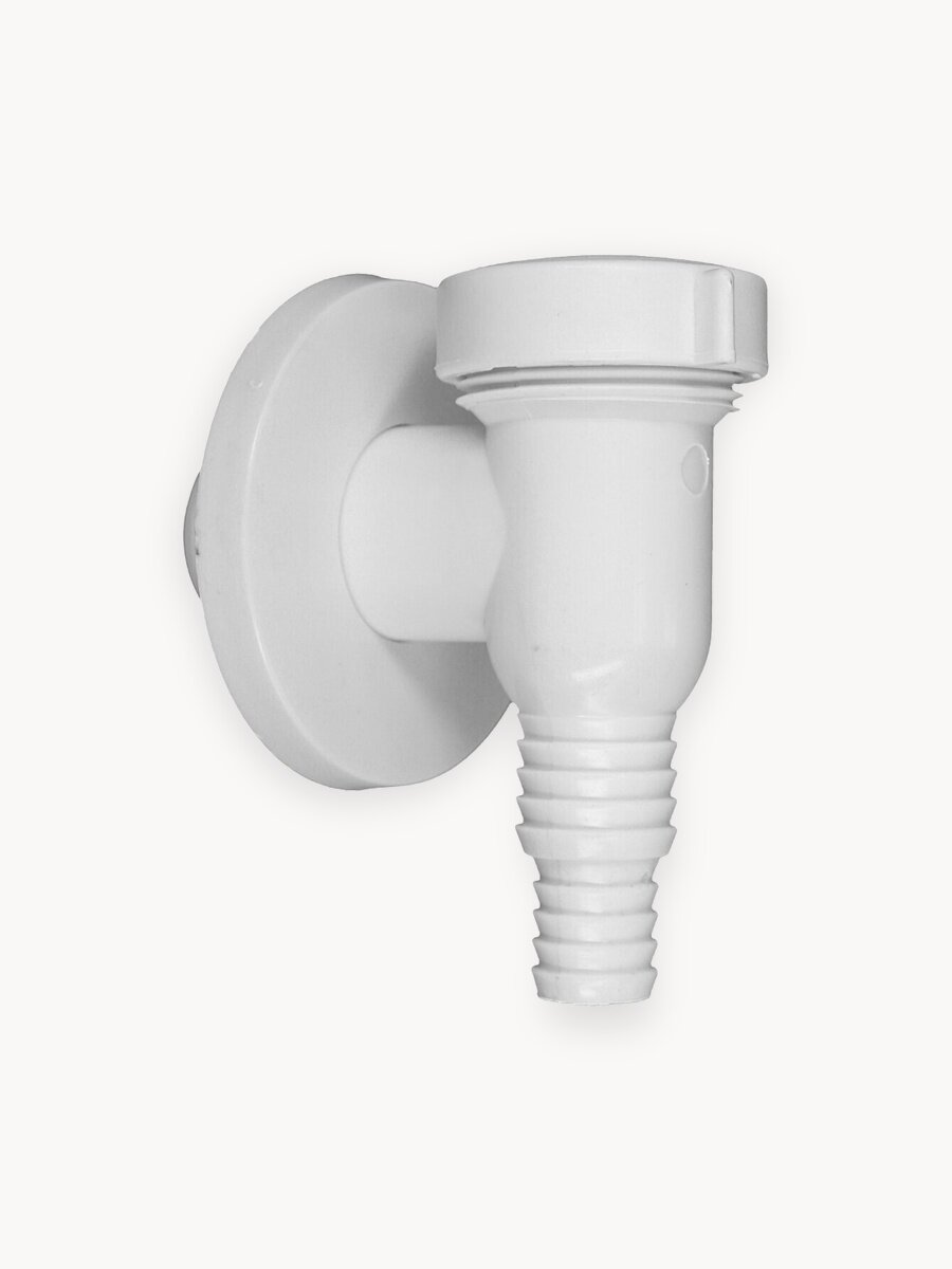 Клапан обратный для стиральной машины или сифон, белый пластик, MasterProf