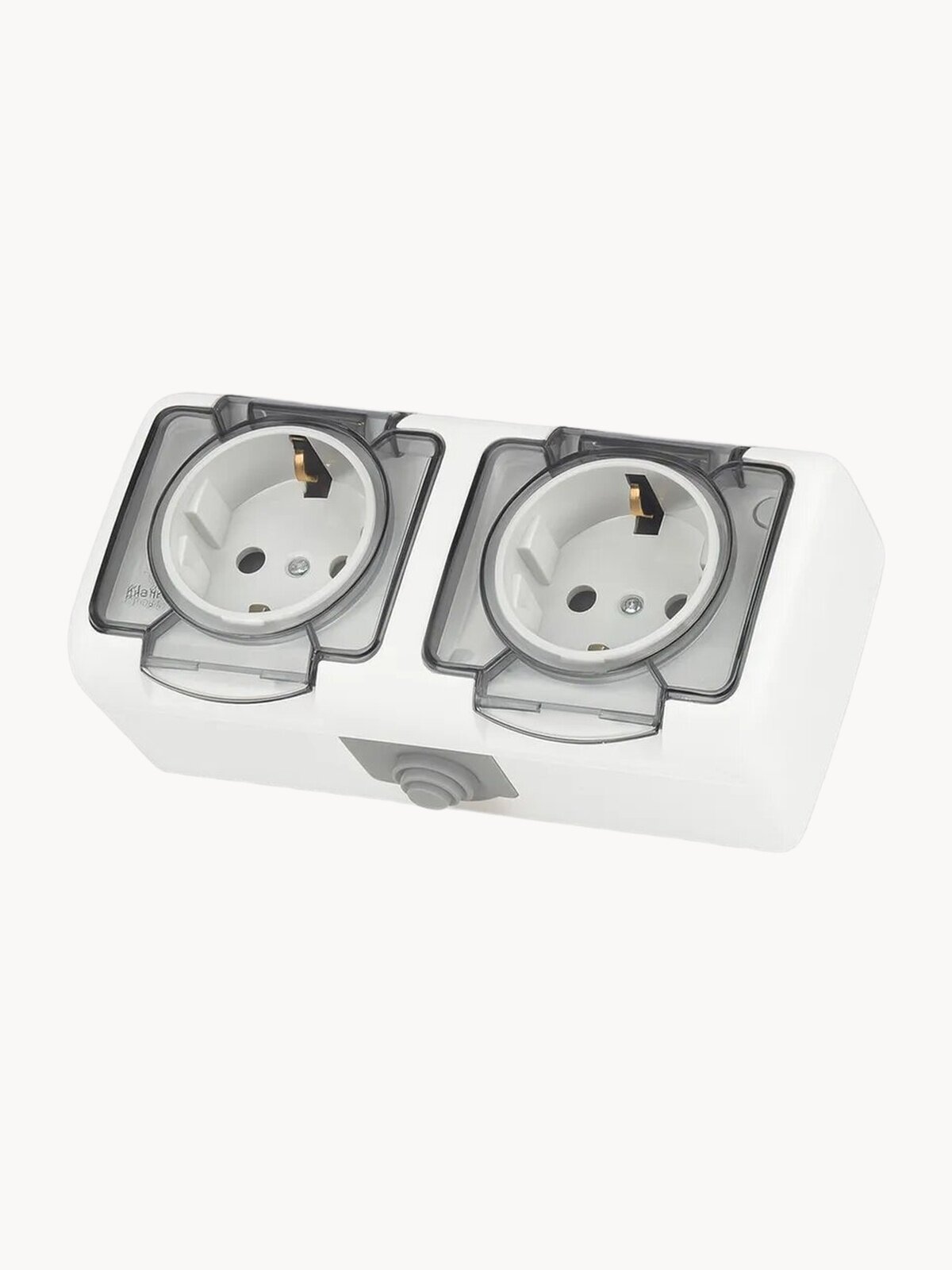 Розетка Электро, герметичная, IP54, с защитной крышкой, белая