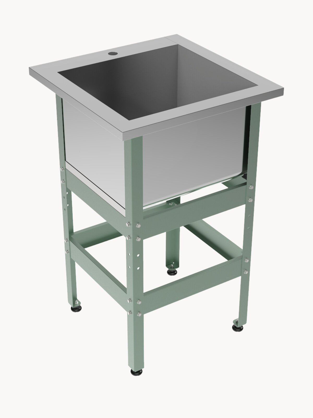 Ванна моечная ВМ-1/430 ОЦ, гл. 300, (530/530/870) с отверстием под смеситель