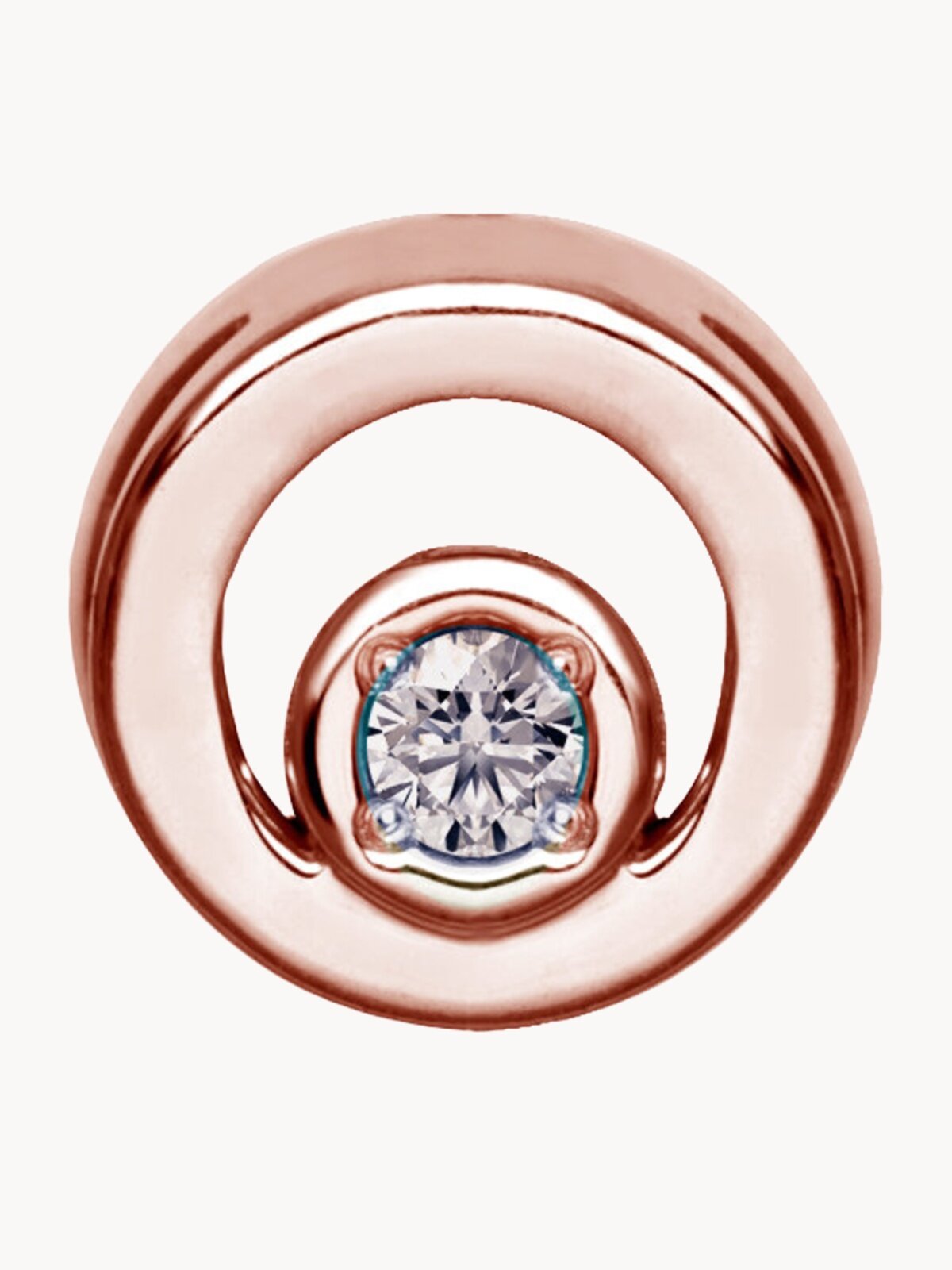 Подвеска, красное золото, 585 проба, бриллиант