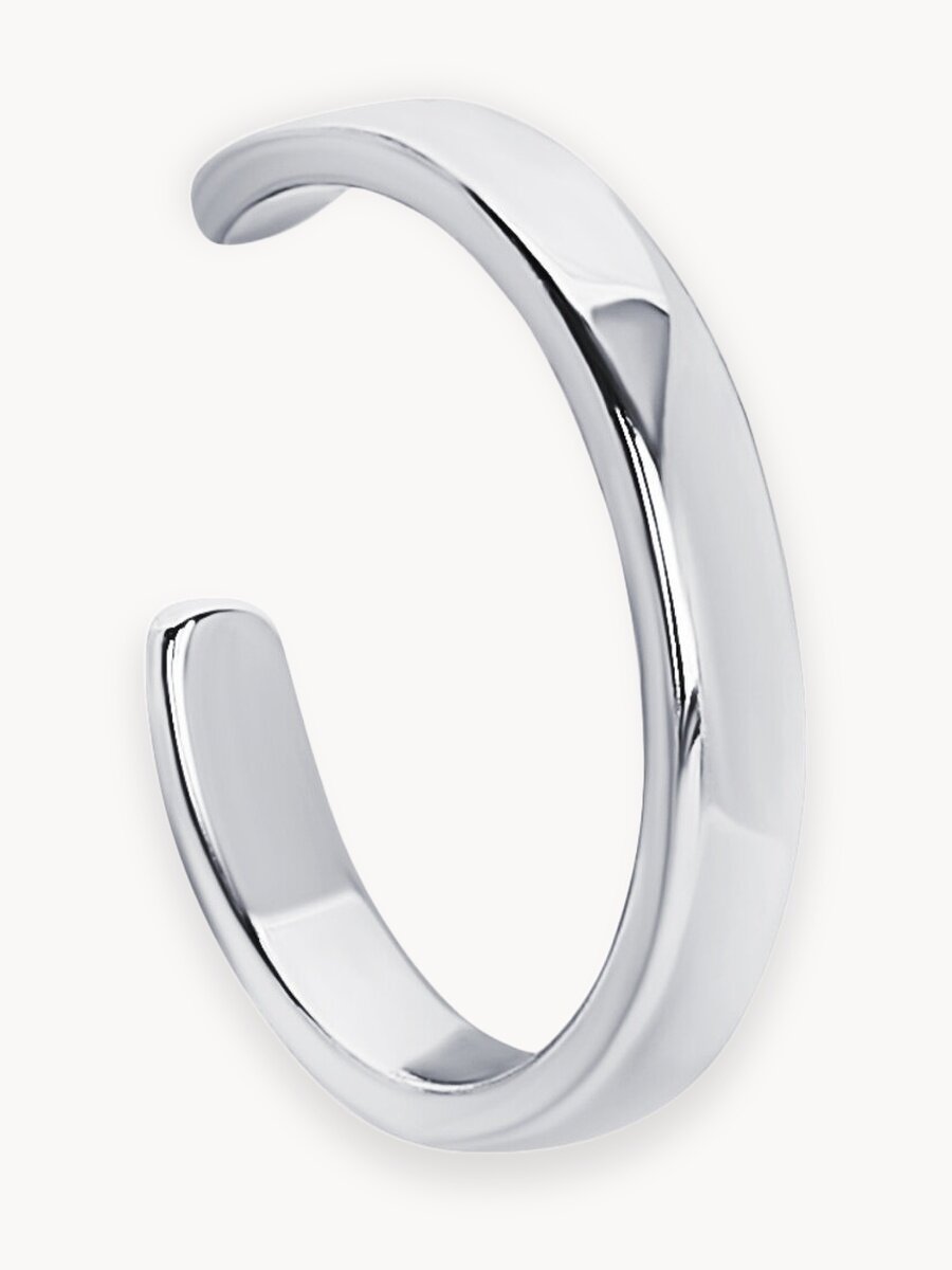 Кафф, серебро, 925 проба, родирование