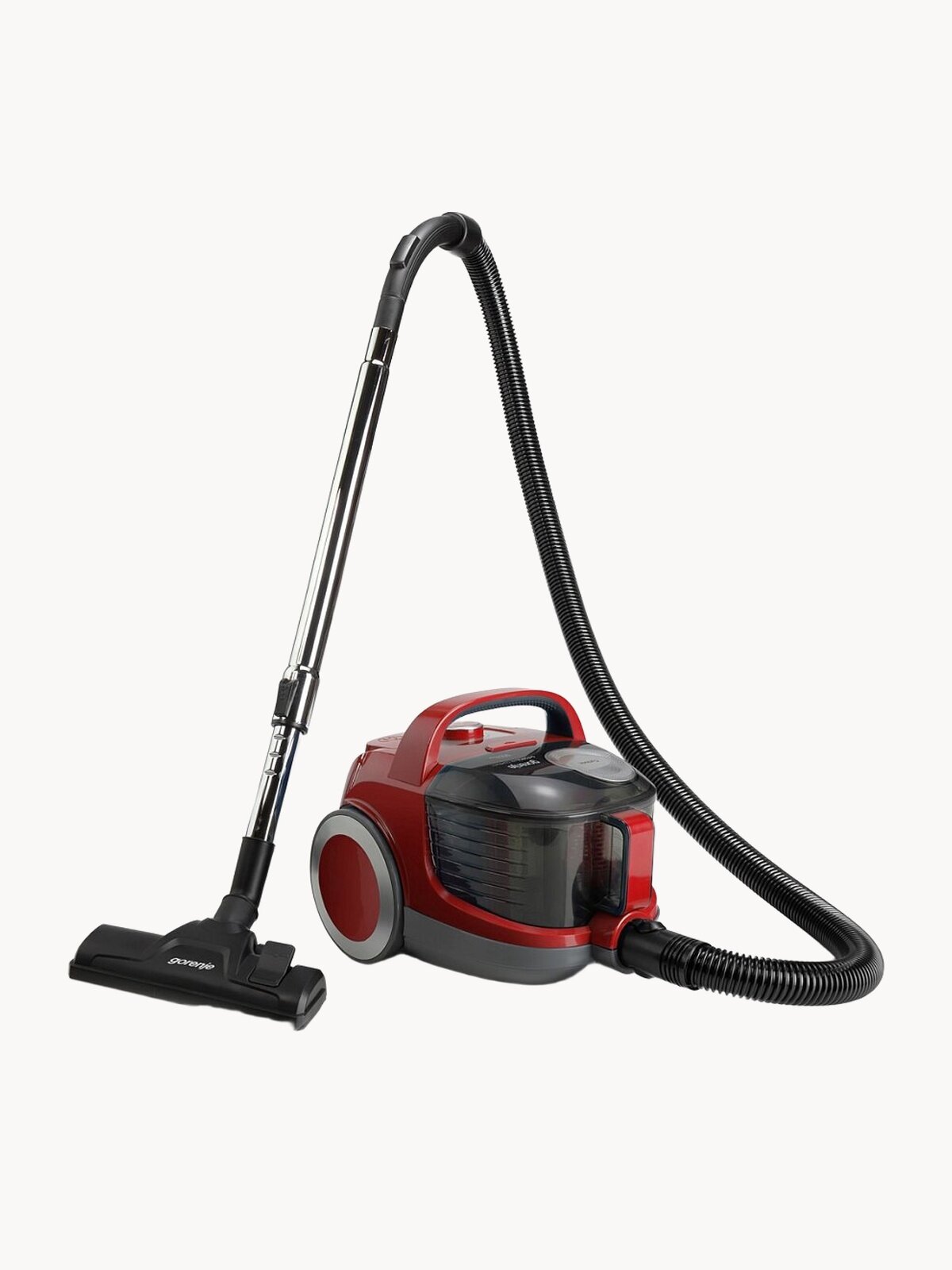 Пылесос Gorenje VC1901GACRCY красный/черный, мощность 1900Вт, объем пылесборника 2.2л, длина шнура 7м