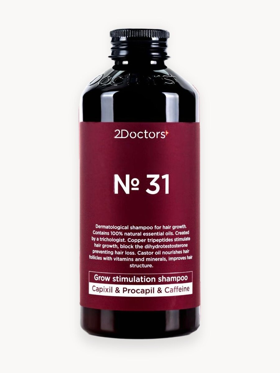 Шампунь для роста волос с Кофеином и Пептидами Капиксил + Прокапил №31 от 2Doctors, 250 мл