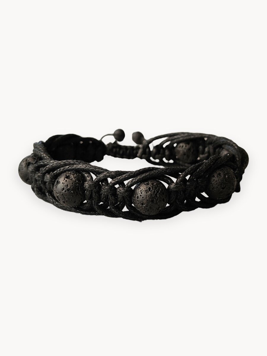 Плетеный браслет, вулканическая лава