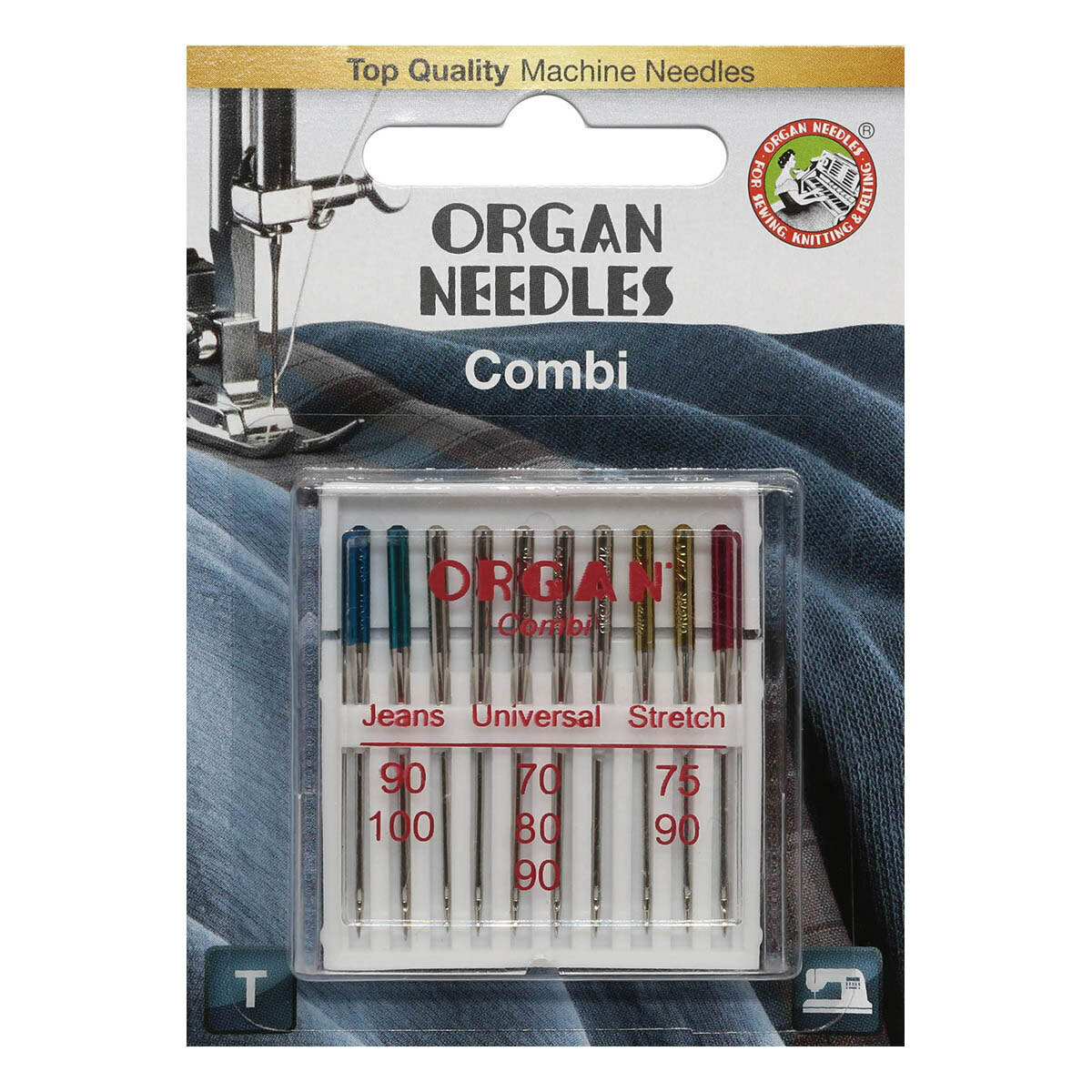 Иглы ORGAN для швейных машин, 10 шт, Комби (COMBI)