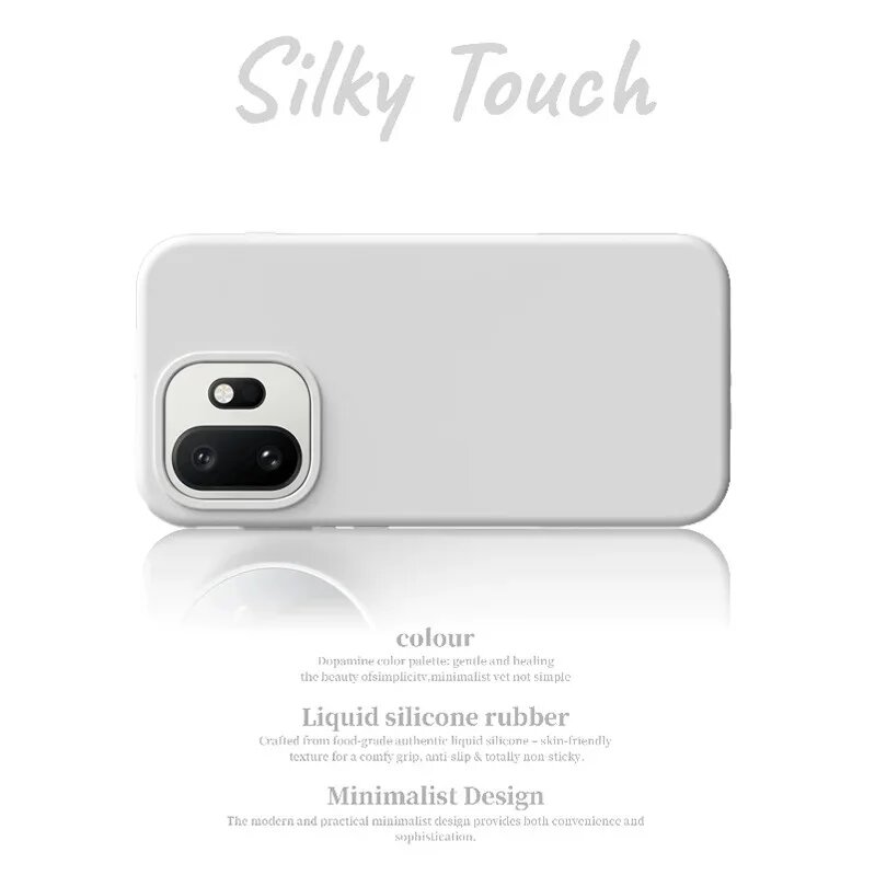 Мягкий Противоударный Чехол Из Жидкого Силикона Для Oneplus 15T/15R/15/13T/13/12R OnePlus 13, White