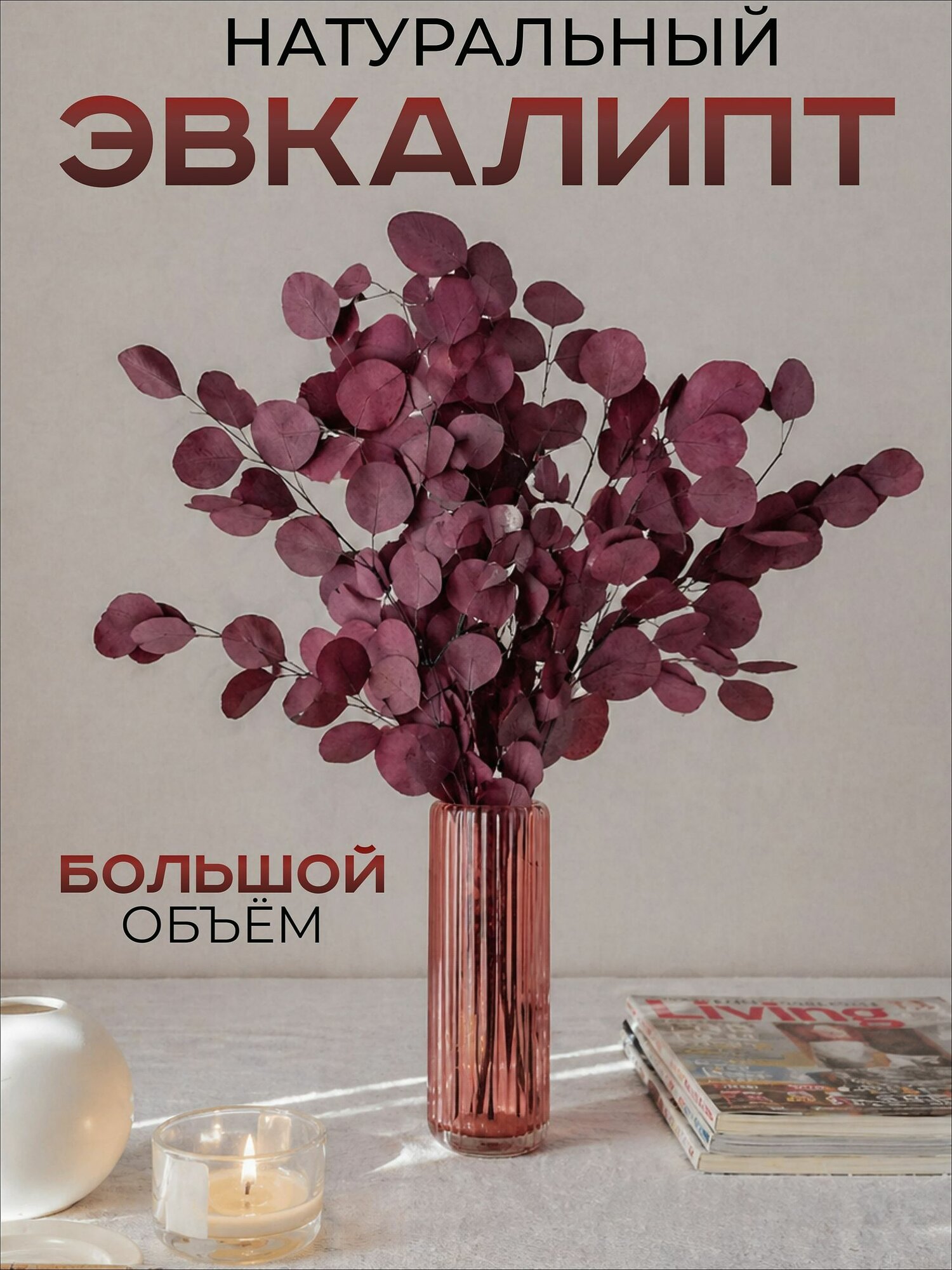 Сухоцветы, 43 см, 100 гр