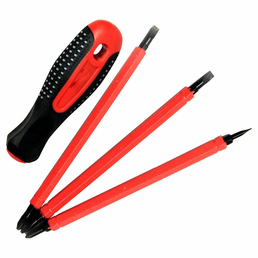 Изоляционные отвертки 4в1 для электрика Многофункциональные с двойной головкой PH0 PH2
