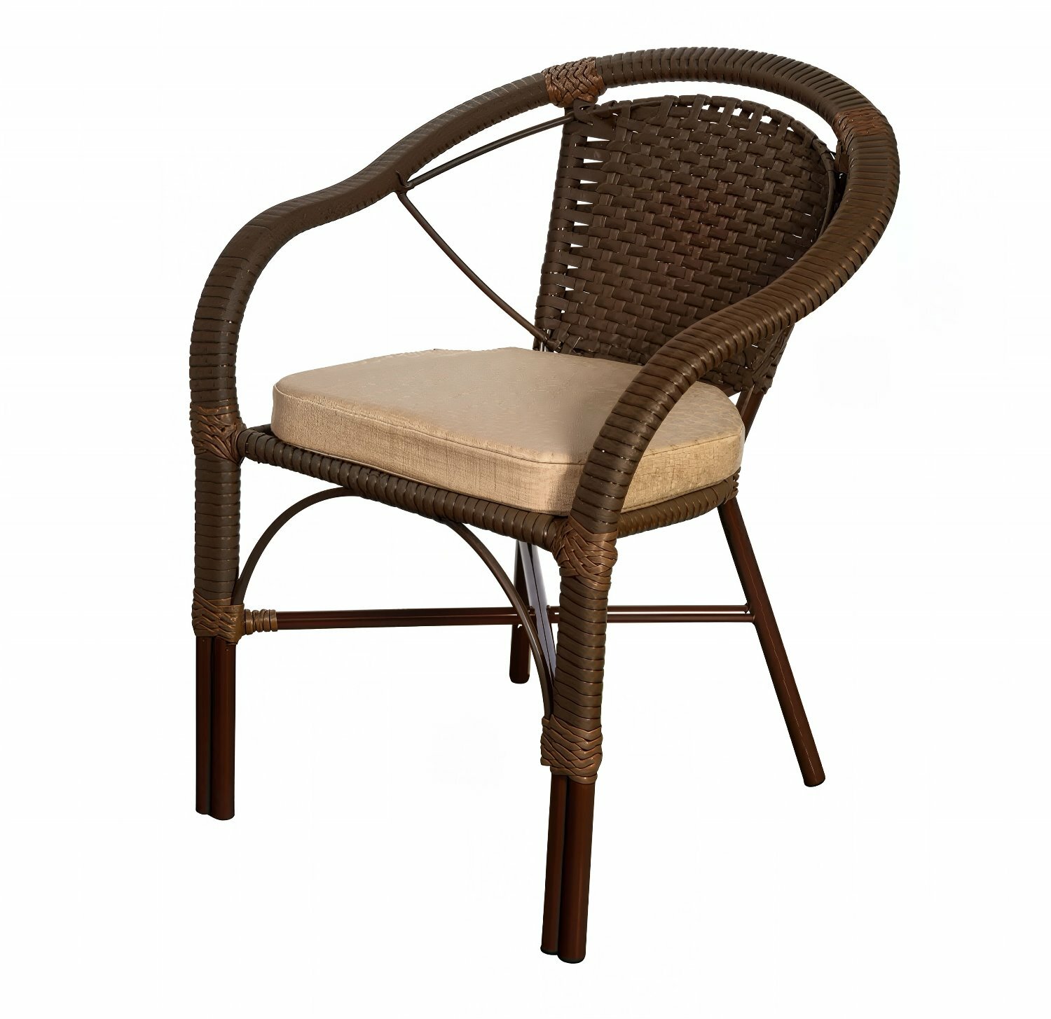 Кресло Denver (Денвер) из искусственного ротанга, орех