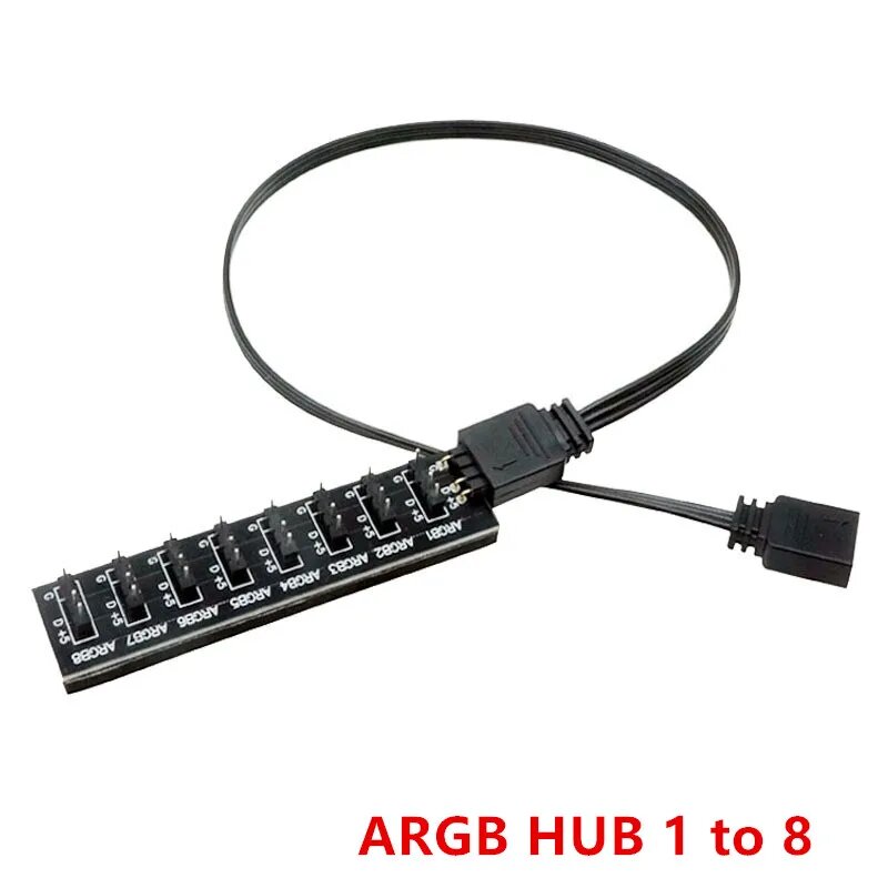 ARGB концентратор для вентиляторов 1 to 8, Цвет: 1 to 8
