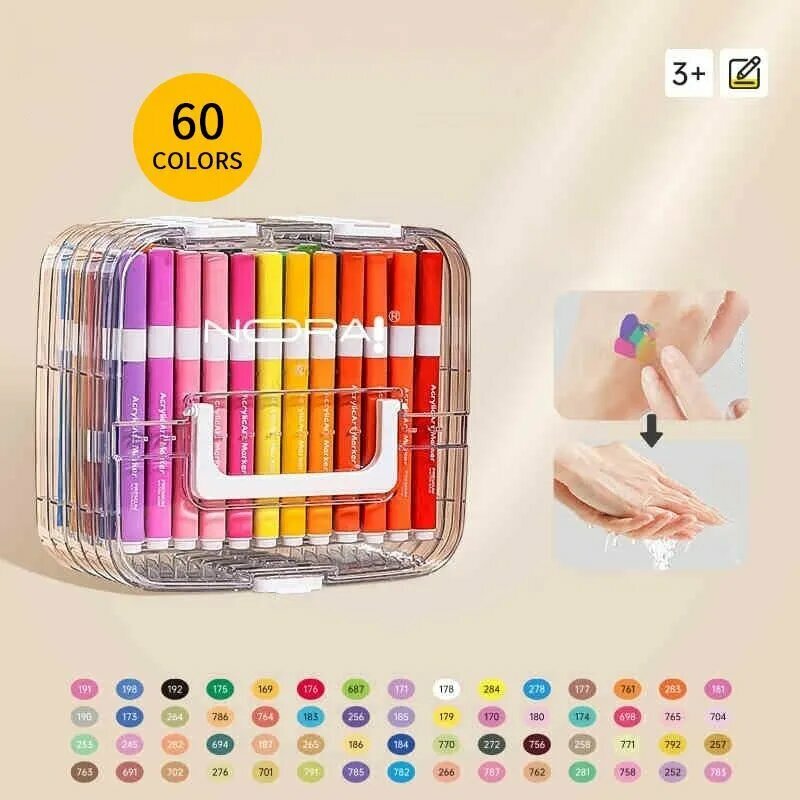 Набор маркеров Акриловый, 60 шт.