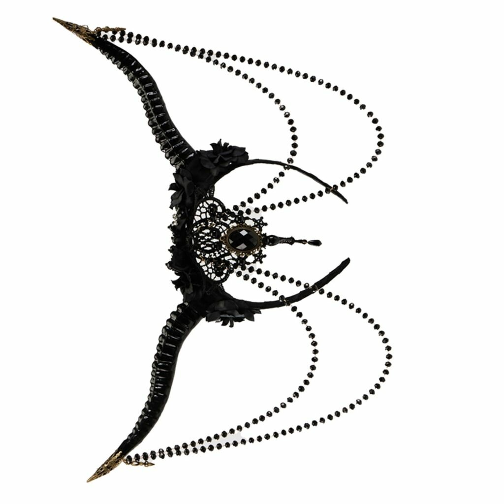 Повязка На голову С Цепочкой Из Рога Ведьминой Антилопы-Черный