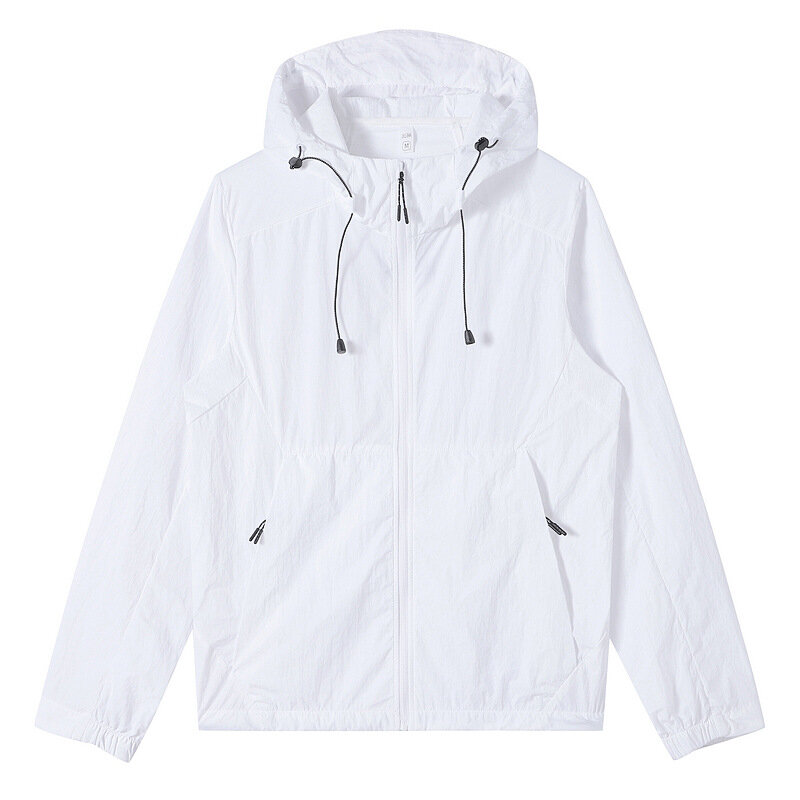 Одежда UPF50+, с капюшоном, дышащая, нефритово-белая, размер 3XL