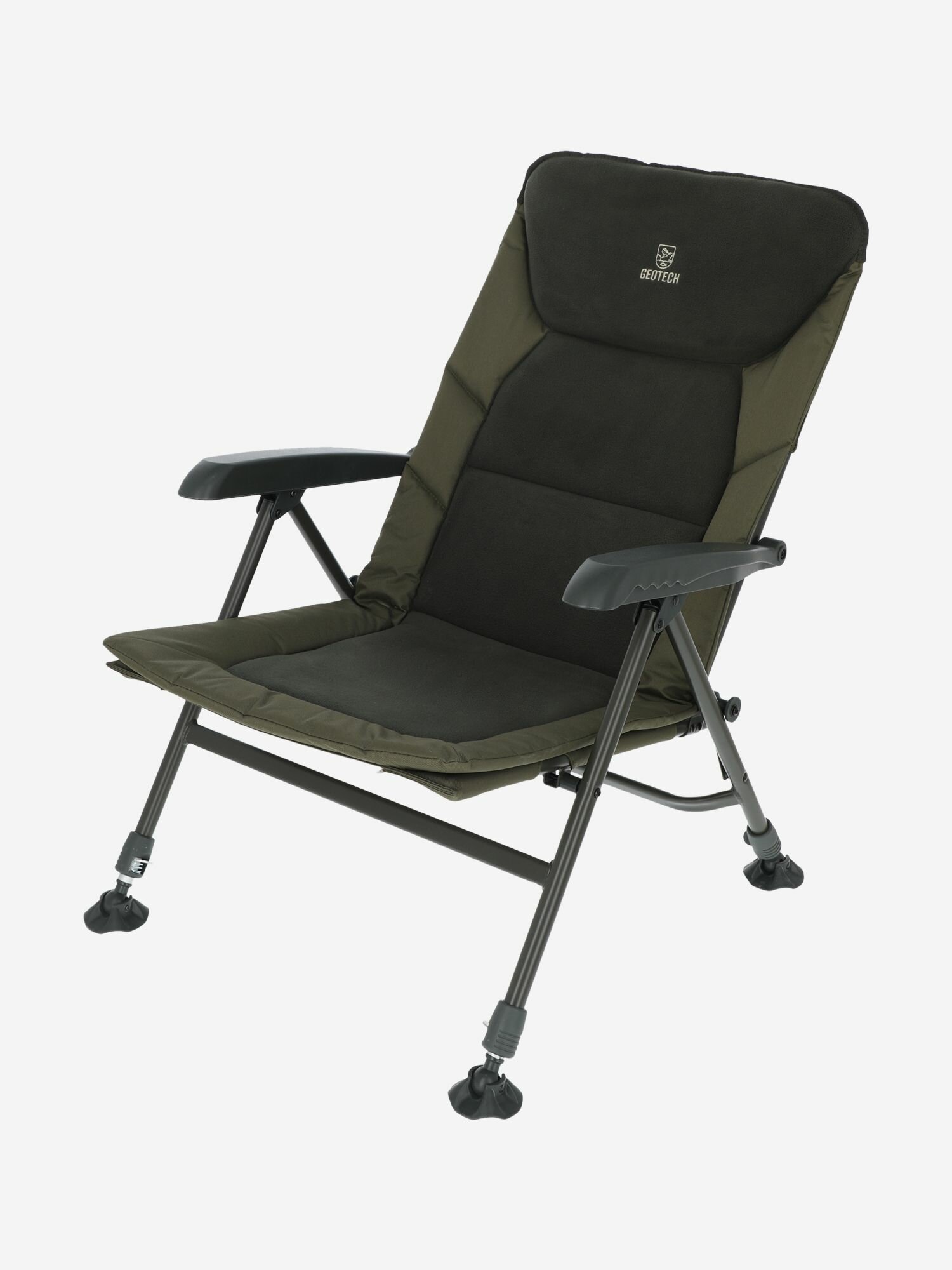 Кемпинговое кресло Geotech, с откидной спинкой, полиэстер, хаки, 92x67x56 см