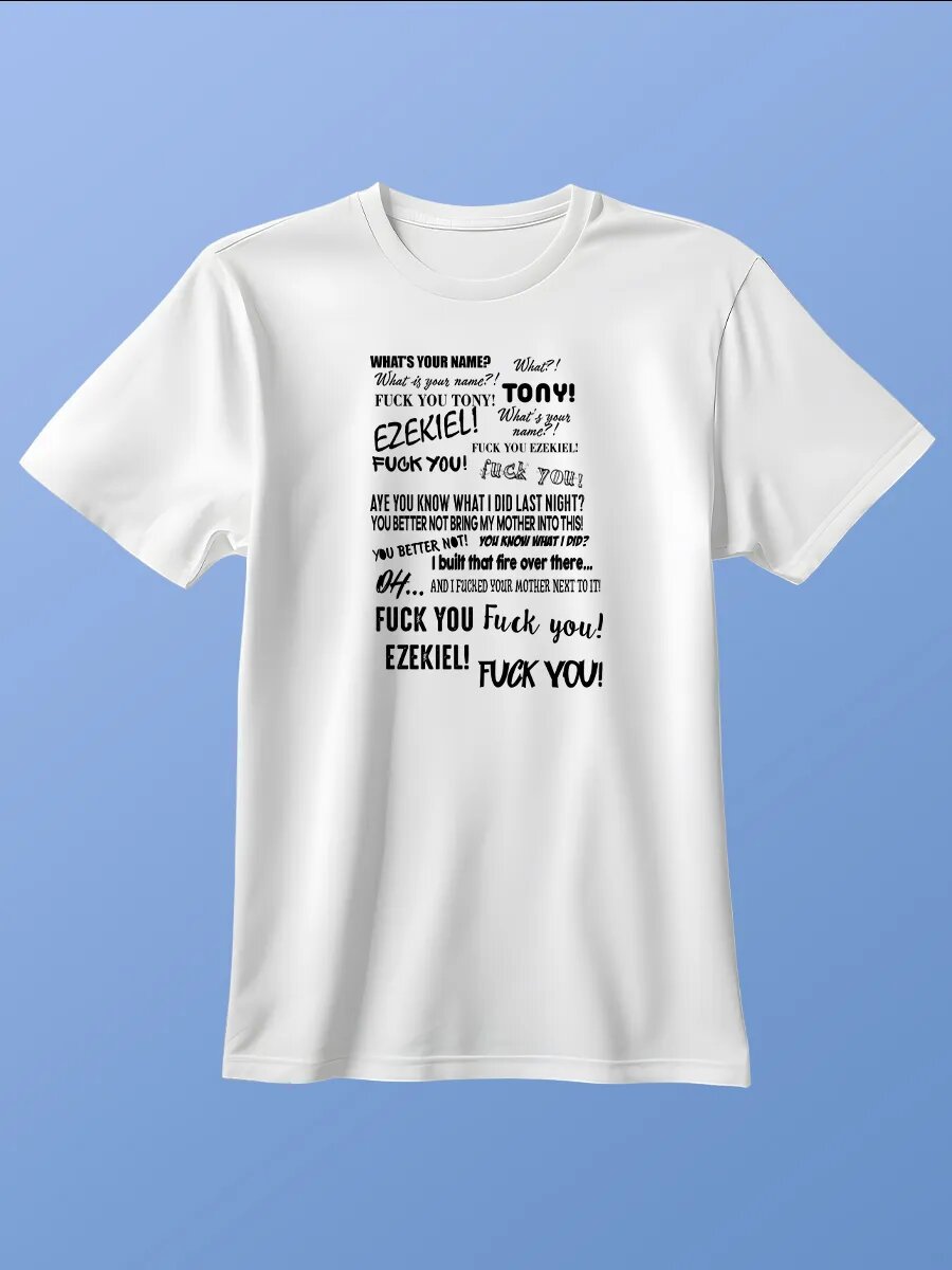 Футболка с мемом пошел на х