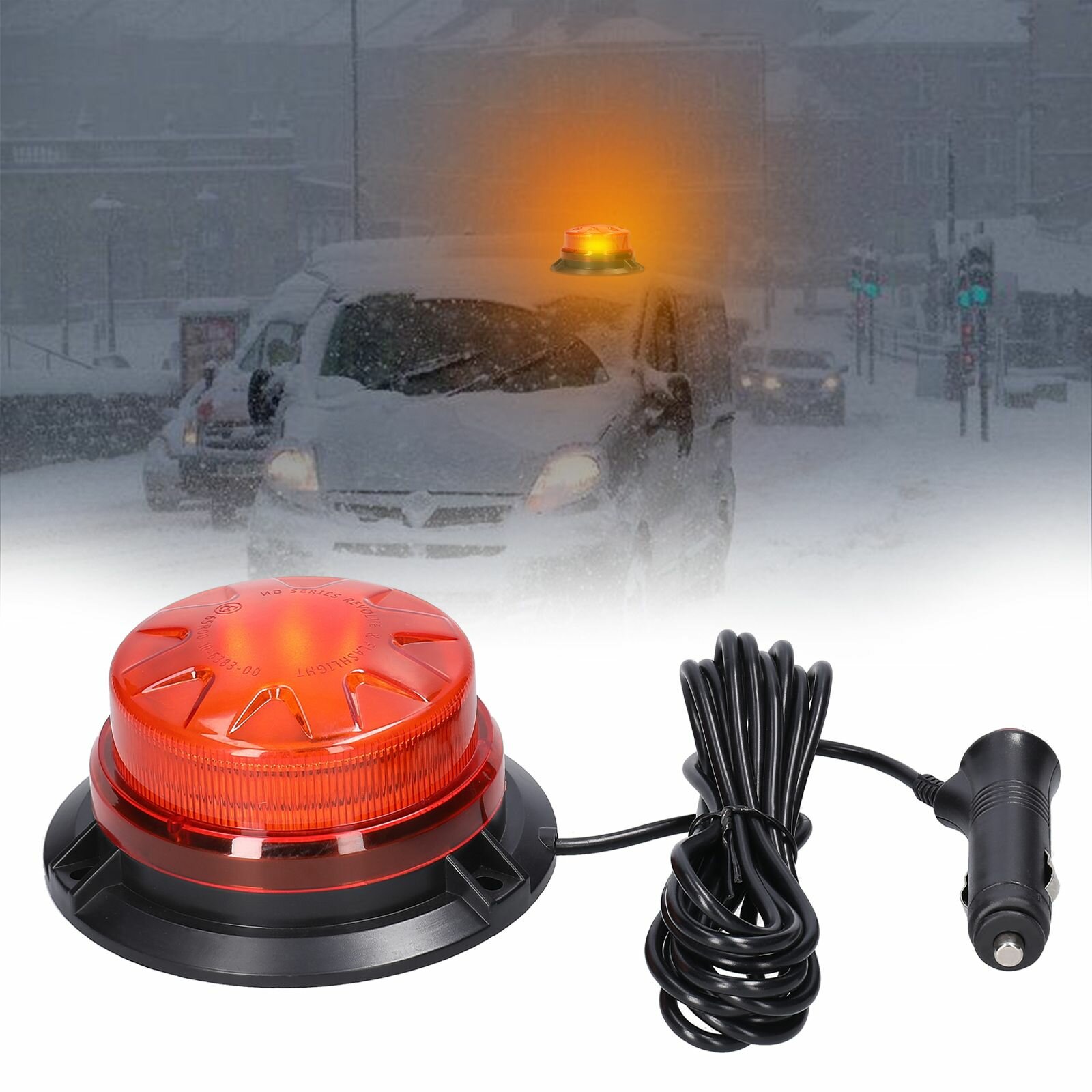 Стробоскоп авто 12-24В, 8 режимов, водонепроницаемый, магнитный