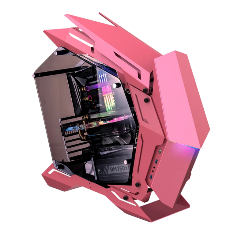 Корпус без блока Case JONSBO MOD-3, Full-Tower, TG, no fans, 2xUSB-A 3.0, EATX, ATX, mATX, mITX Pink