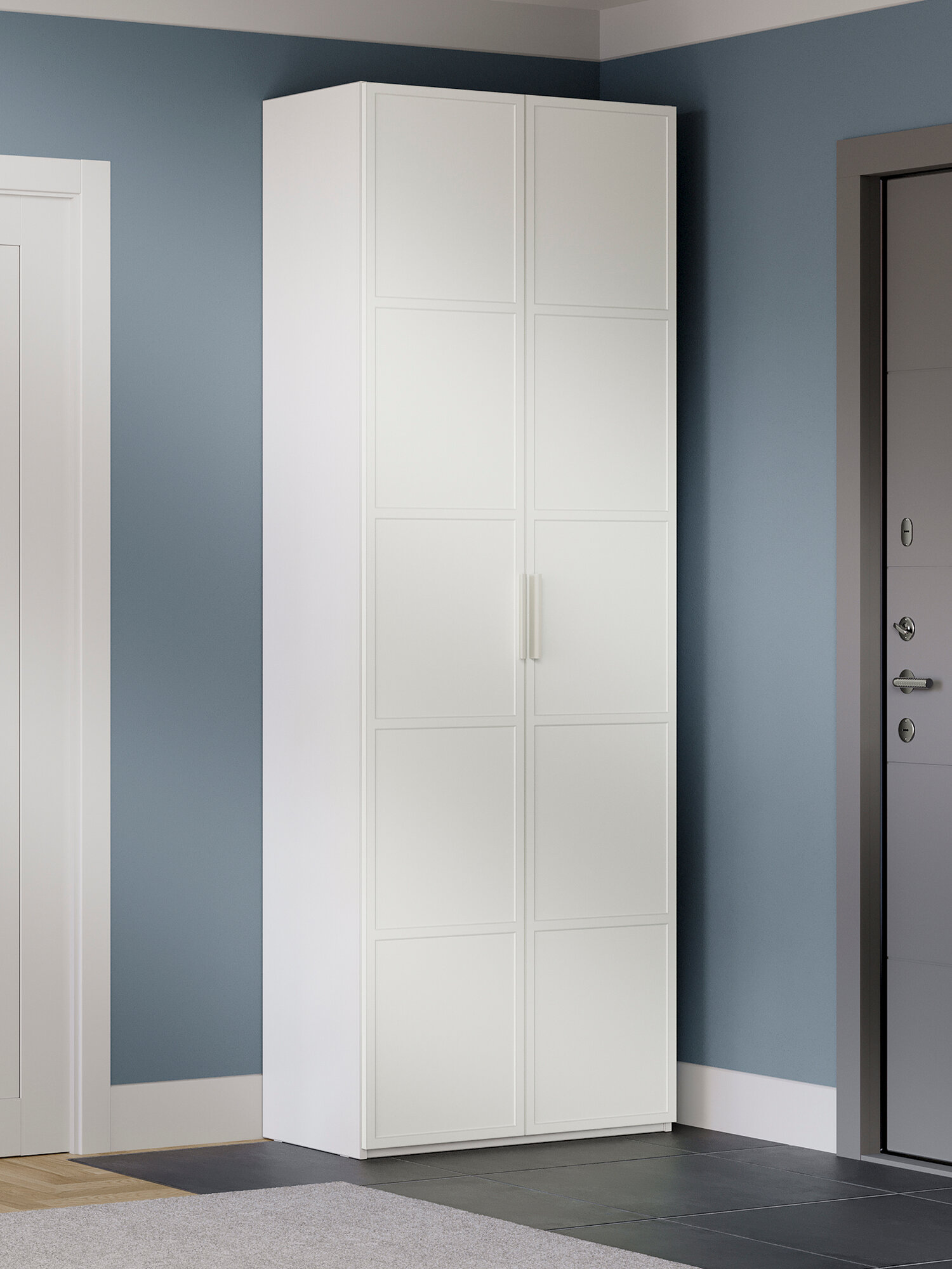 Шкаф для одежды, распашной , двухдверный "Стелла Исп.2" (Белый)