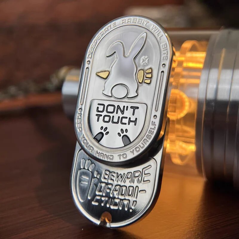 Металлическая антистресс игрушка кролик Silvery