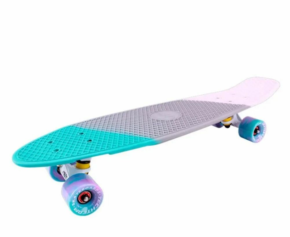 Скейтборд пластиковый Tricolor 27 sea blue/white TSL-402M