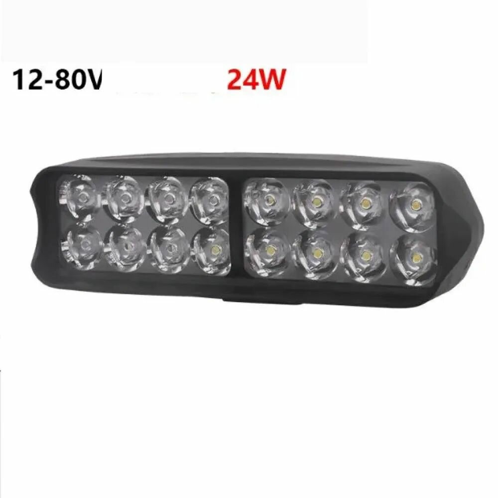 Фара фонарь 12-80v 24w (150х50мм) для электровелосипеда самоката