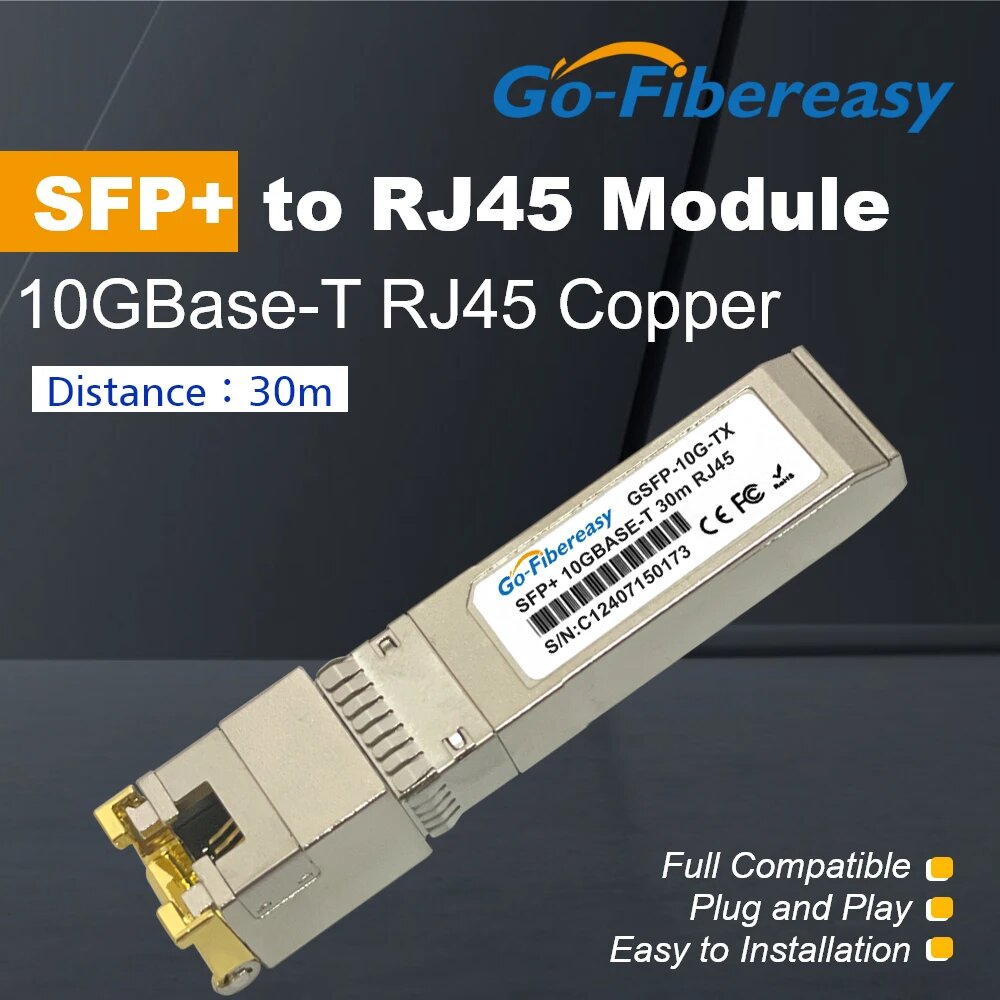 Go-Fibereasy Медный модуль SFP+ RJ-45 10Гбит For ASUS Router