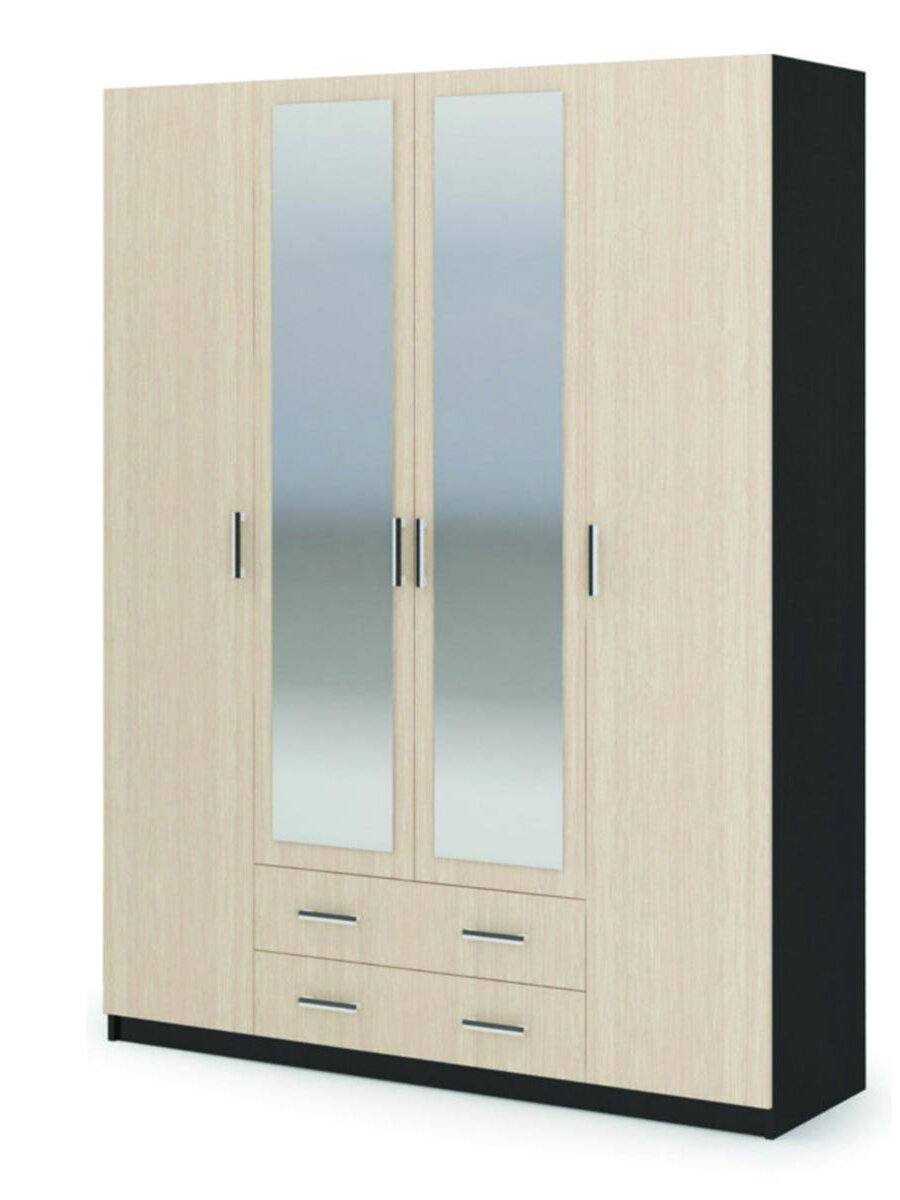 Шкаф Стендмебель Квадро дуб белфорт / дуб венге, 2200x496x1600