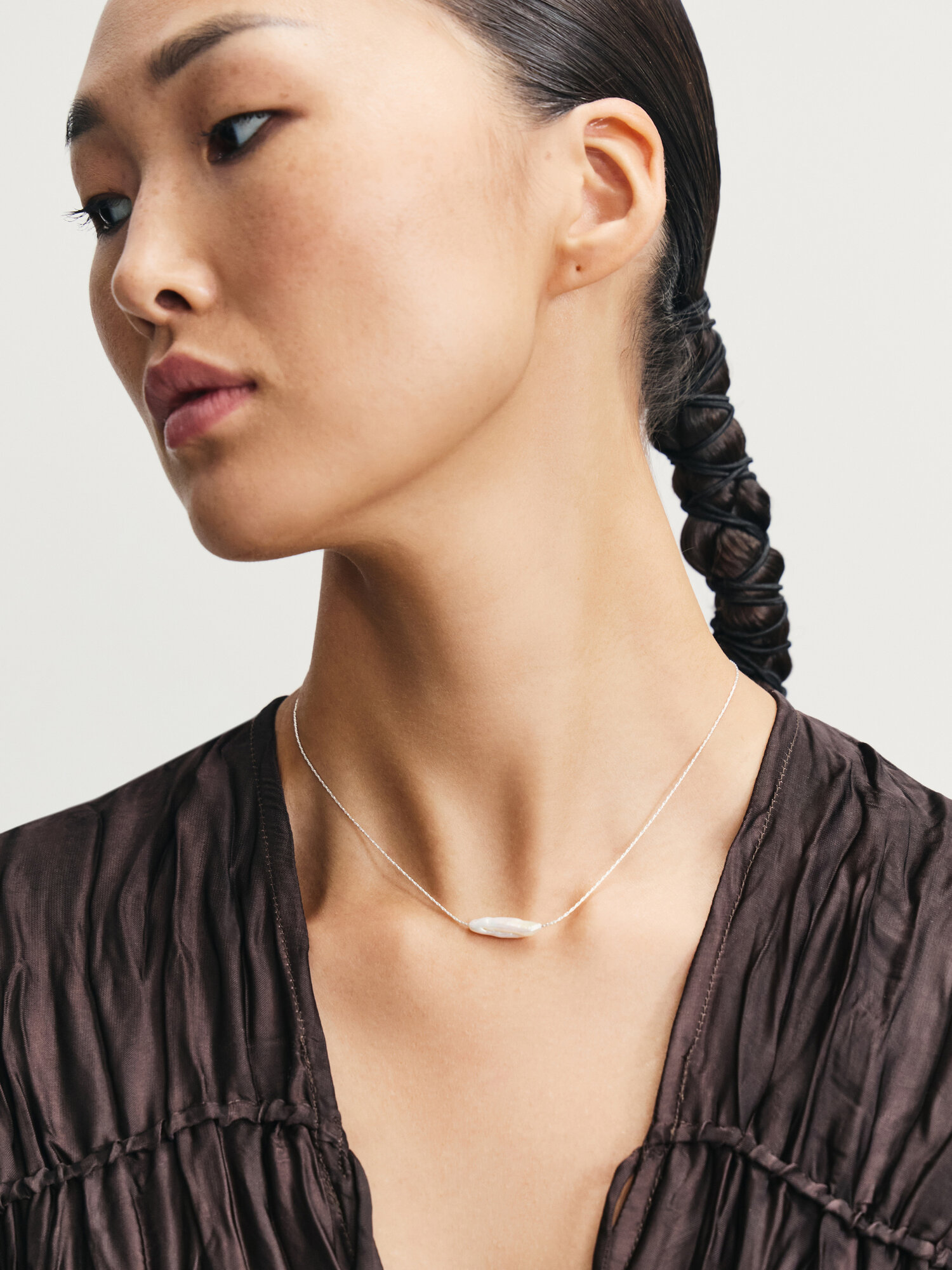 Колье, жемчуг культивированный