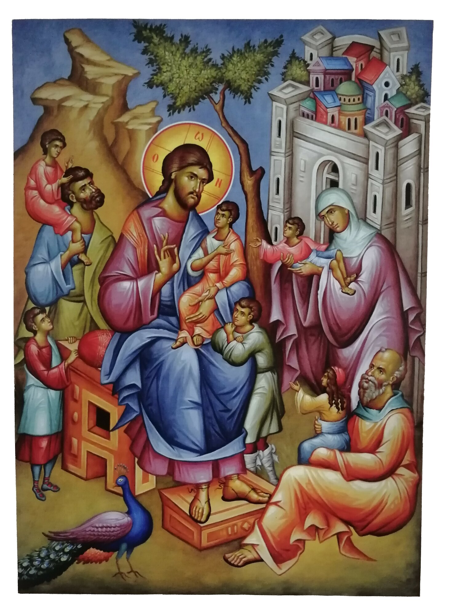 Христос благословляет детей - православная икона