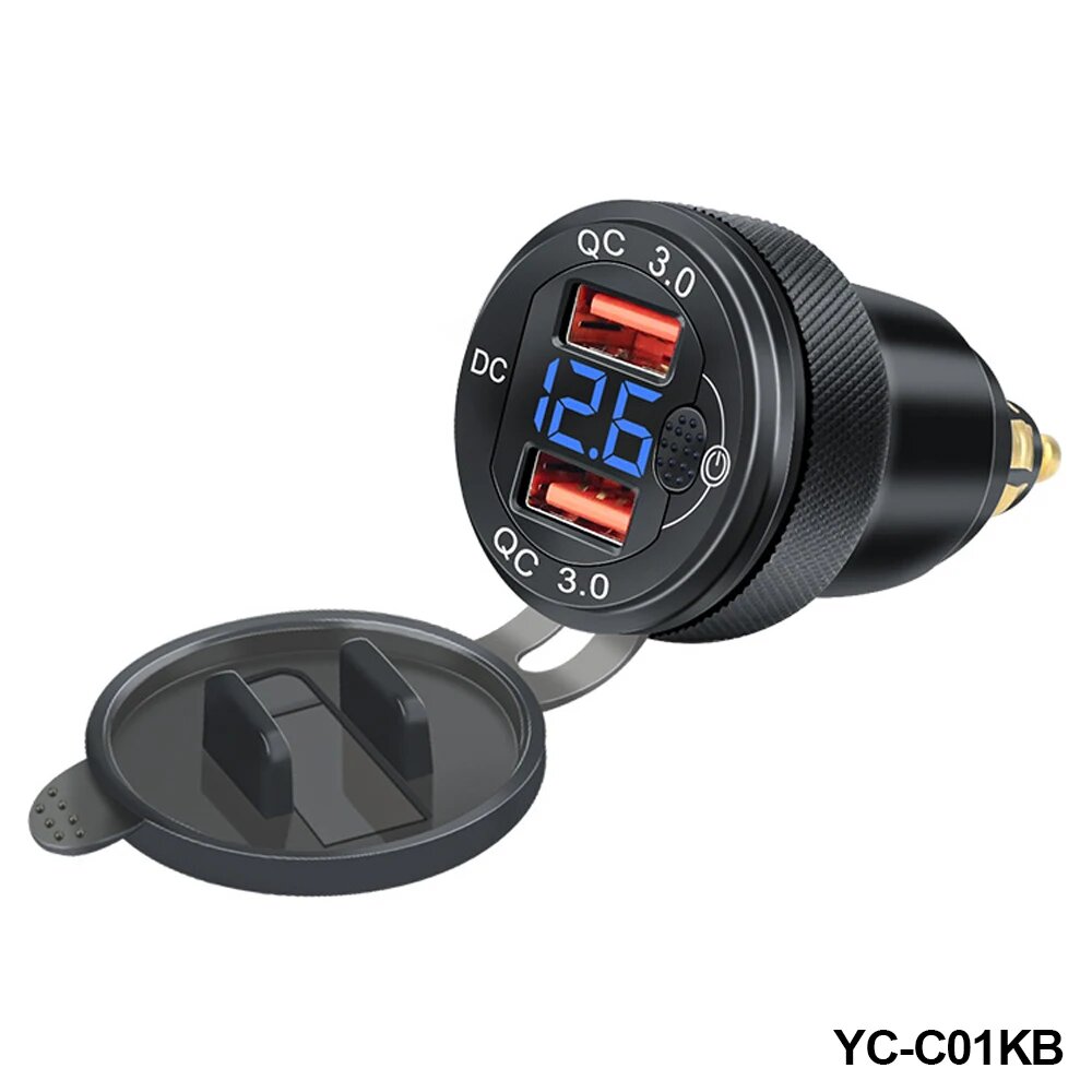 Универсальное водонепроницаемое 30 Вт QC3.0 USB Type C PD, адаптер питания для быстрой зарядки Hella DIN, розетка для мотоцикла BMW Ducati Triumph