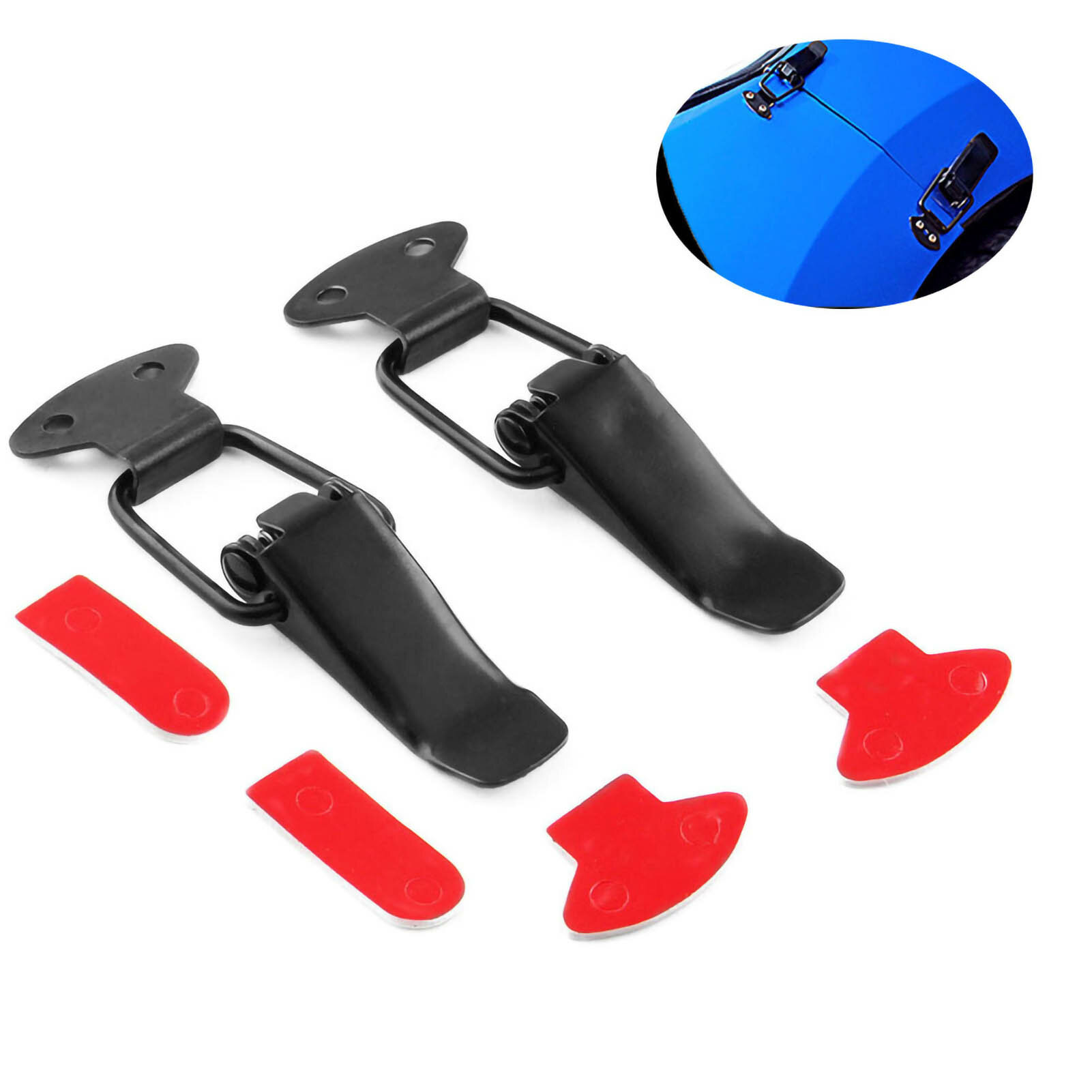 2 комплекта быстросъемных крючковых зажимов для безопасности бампера автомобиля, универсальные