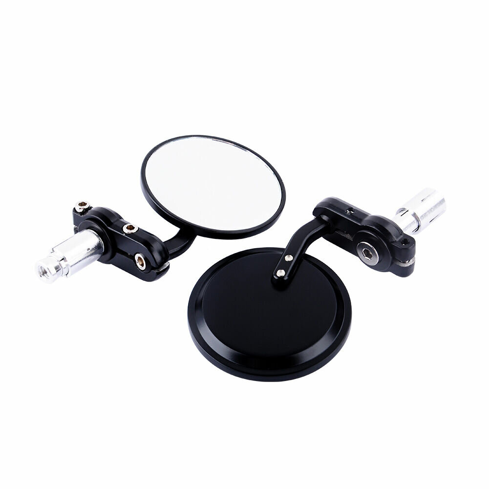 1 пара алюминиевые круглые боковые зеркала задний вид 7/8in