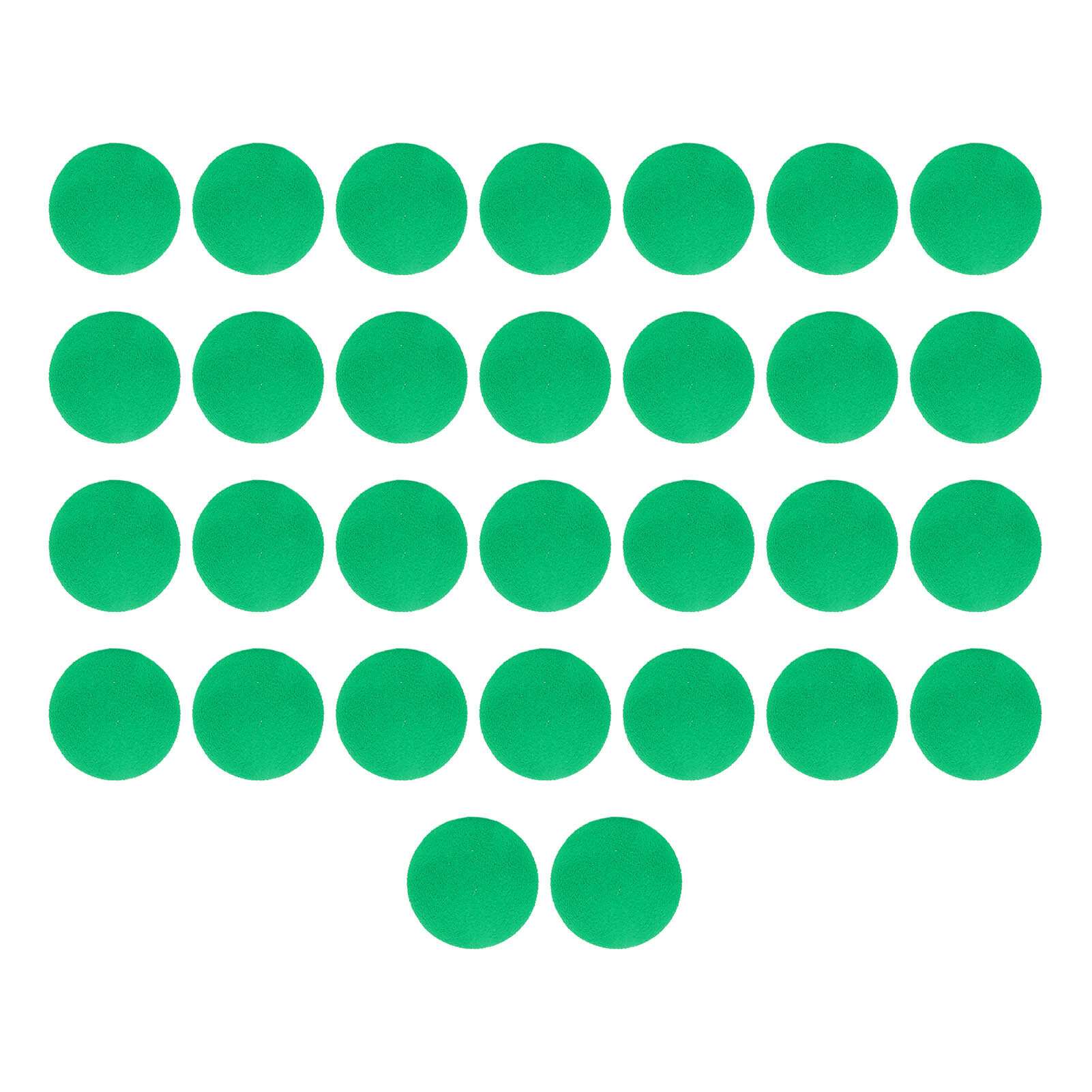 30шт 21,5 мм Мячи для гольфа из пены EVA Мячи для гольфа из мягкой пены для тренировок в помещении и на открытом воздухеЗеленый