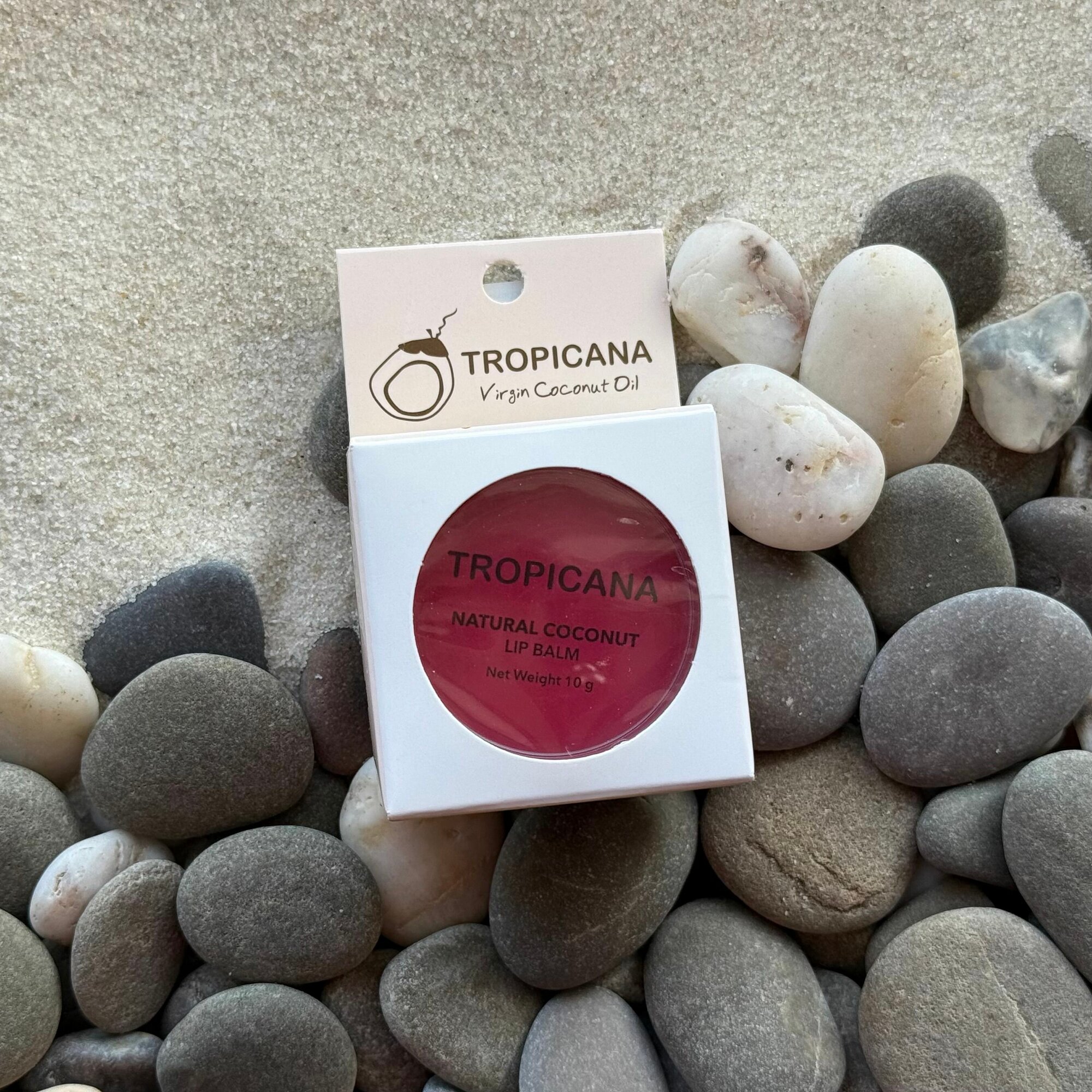 Натуральный бальзам для губ кокосовый с ароматом граната Tropicana Lip Balm Pomegranate Joyful, 10 гр, Таиланд