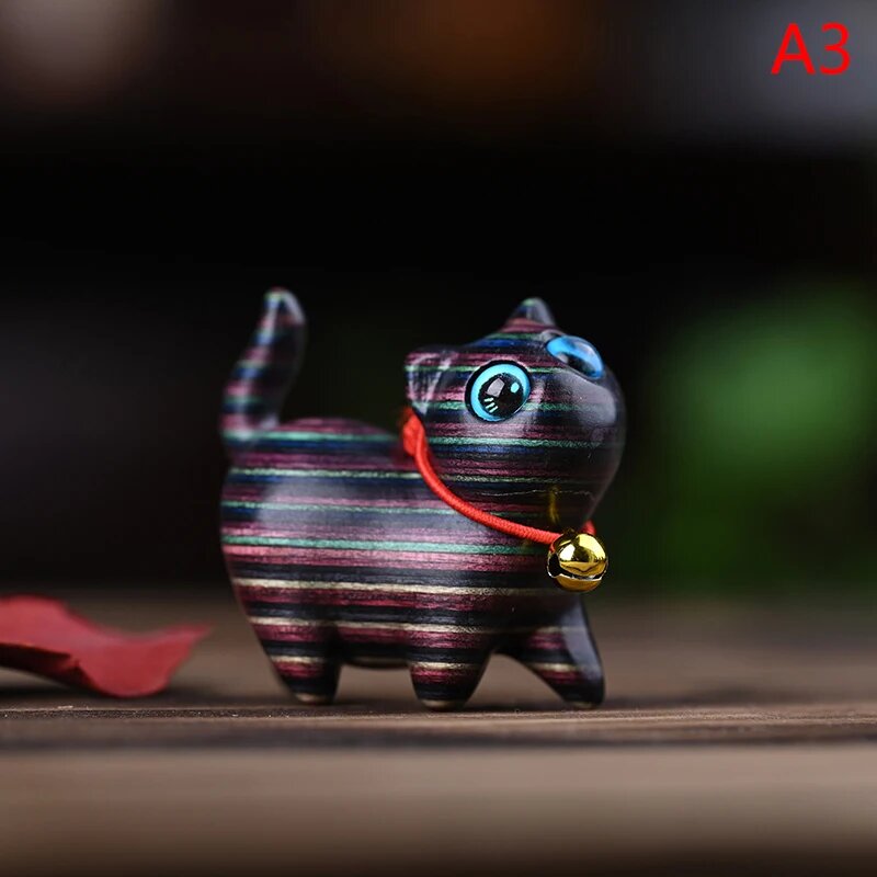 Деревянные фигурки кошек A3