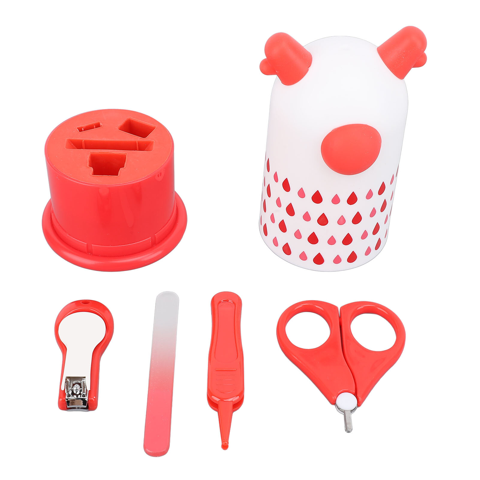 Детский набор для маникюра, ножницы, пилочка для ногтей, пинцет, маникюрный набор для педикюра, детский маникюрный набор с симпатичным футляром для малышей