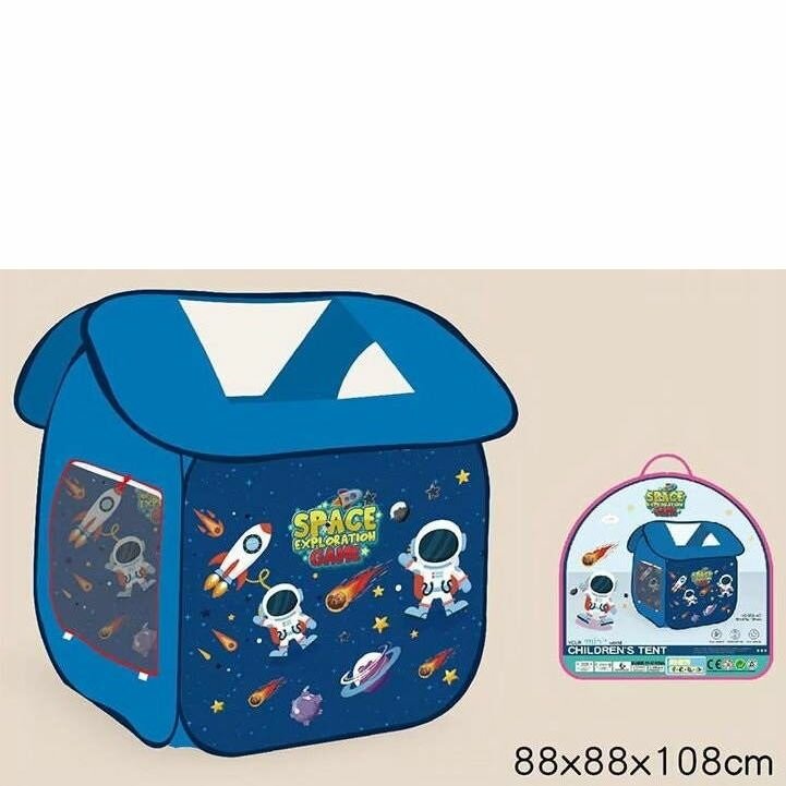 Детская игровая палатка КНР Spaсe, 88х88х108 см, в голубой сумке, с открывающимся окном сбоку, 2 окна в крыше