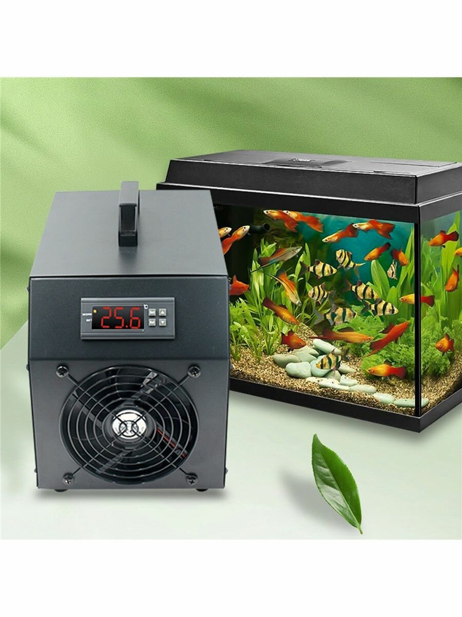 Аквариумный охладитель 200 Вт, 60 л, тихий охладитель аквариума для гидропоники, вилка европейского стандарта, 100-240 В