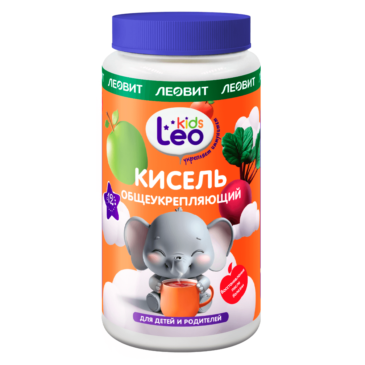 Кисель Общеукрепляющий LeoKids для детей с 12 месяцев, 250 г, леовит