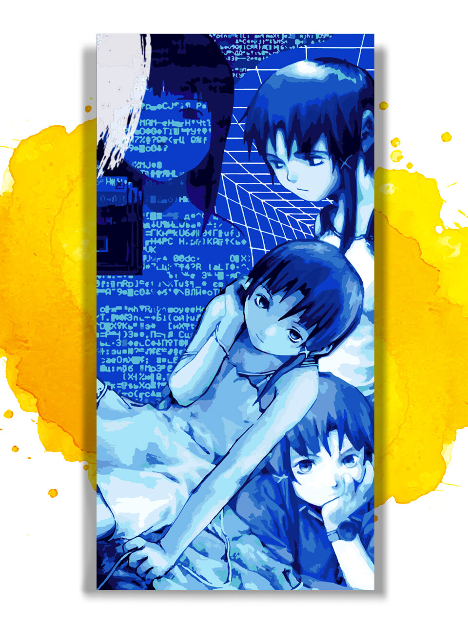 Картина по номерам на холсте Эксперименты Лэйн - Лэйн Ивакура, 30 х 60 см