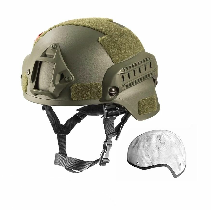 Пуленепробиваемый шлем MICH PE NIJ IIIA, PE-Green, зеленый, BR3+