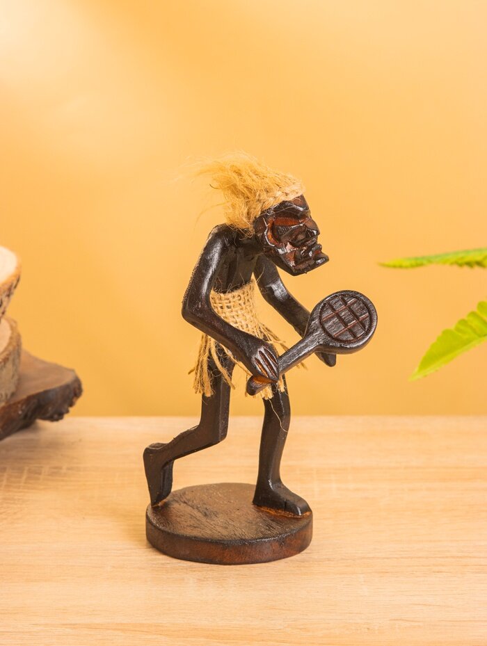 Сувенир «Абориген теннисист», 8×8×18 +/- 2 см, дерево