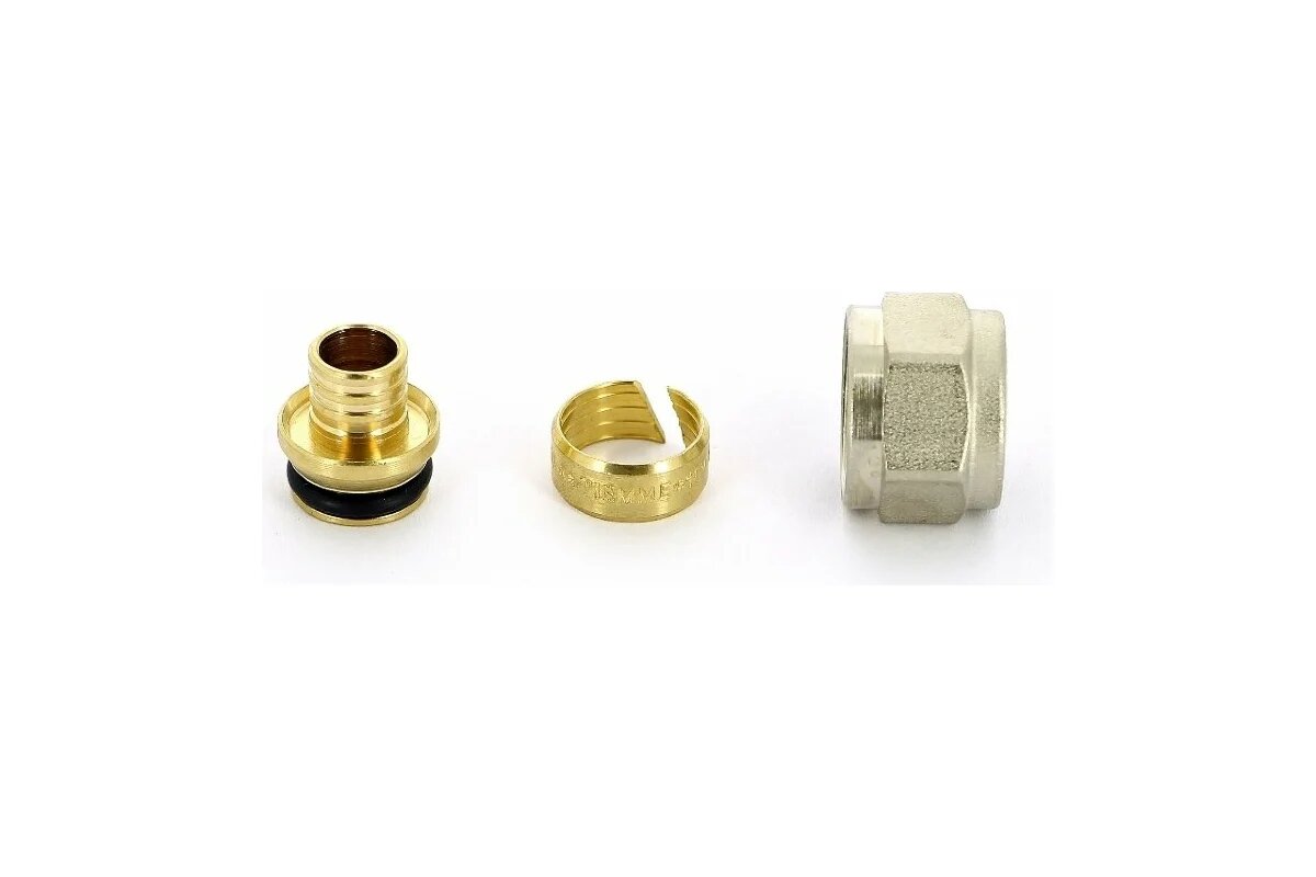 Tiemme обжимной соединитель В 15 2.5х1/2 PEX 1440007 совместим с полимерными трубами