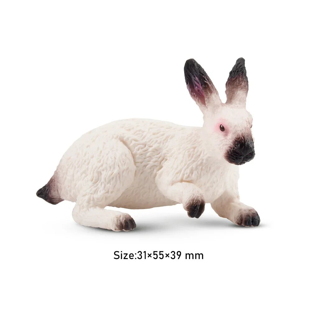 Toymany Мини-фигурка фламандский гигантский кролик Белый, ML00374