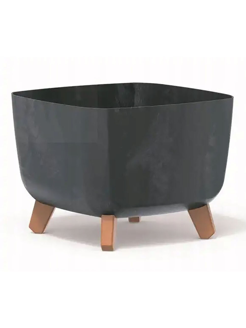 Кашпо для цветов Prosperplast GRACIA SQUARE на ножках, 29х29х22 см, 12 л, антрацит