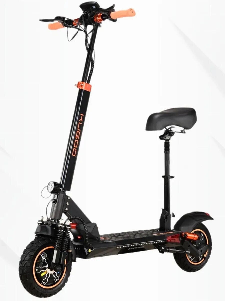 Электросамокат Kugoo Kirin M4 Pro Max, взрослый, максимальная скорость 50 км/ч, дальность хода 60 км.